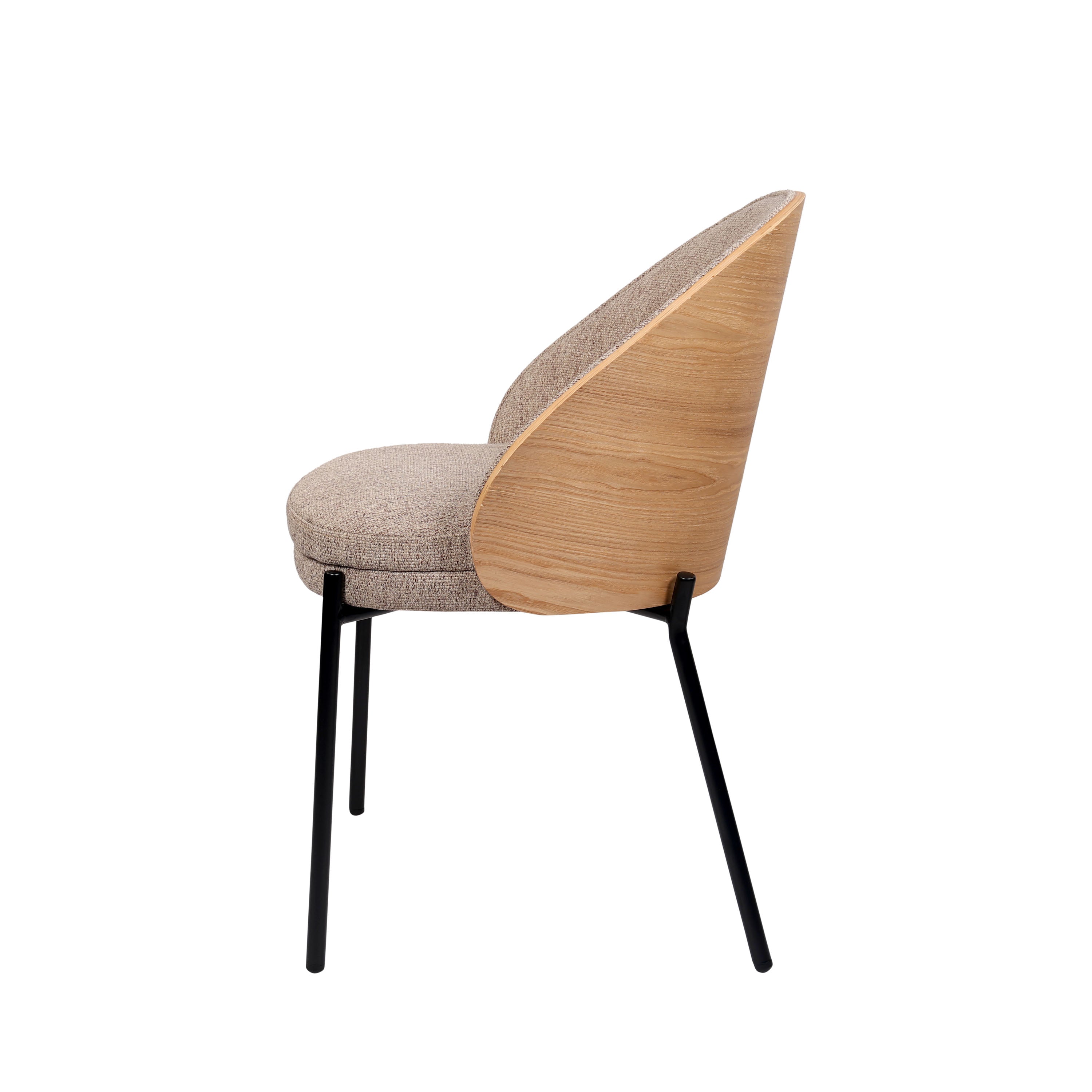 Upholstered chair with metal legs store