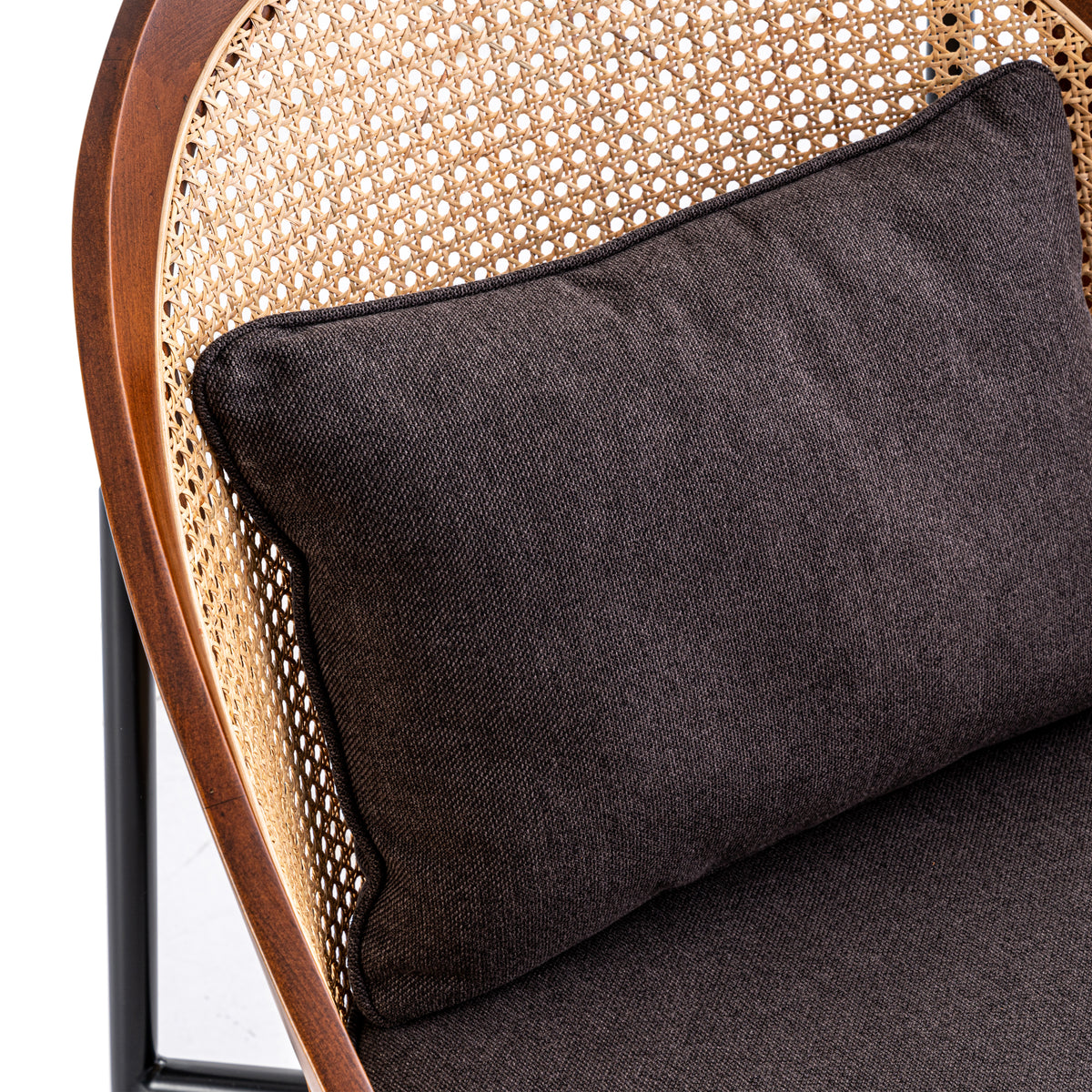 Novena Lounge Chair With Metal Legs - Grey